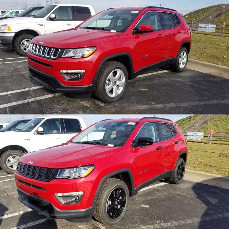 ABS6478BLK 17-21 Jeep Compass LATE MODEL 17 7 PCS Gloss Black Tape-on ...